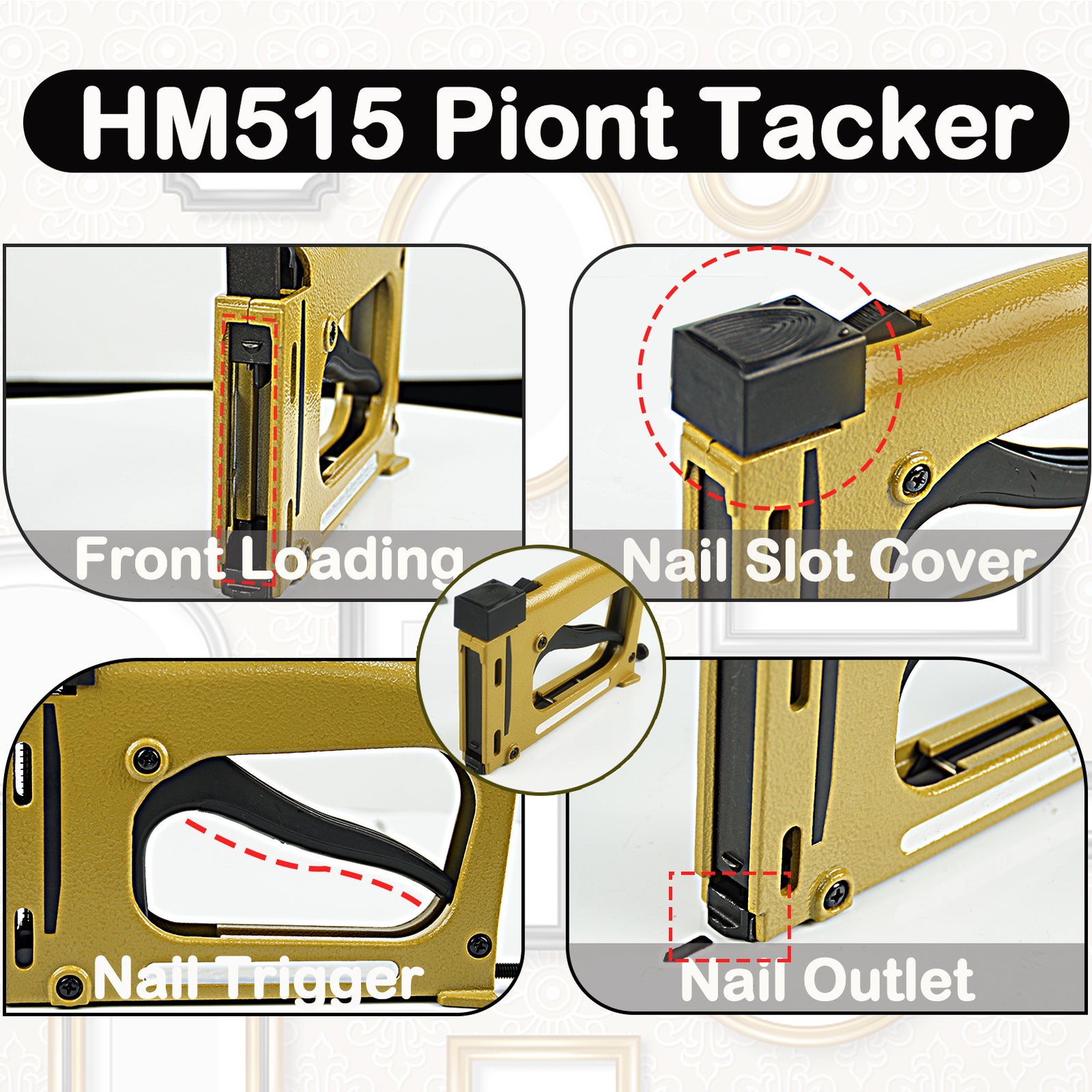 HM515 Point Driver, Manual Framing Tool with 1000PCS Flexible Points ...