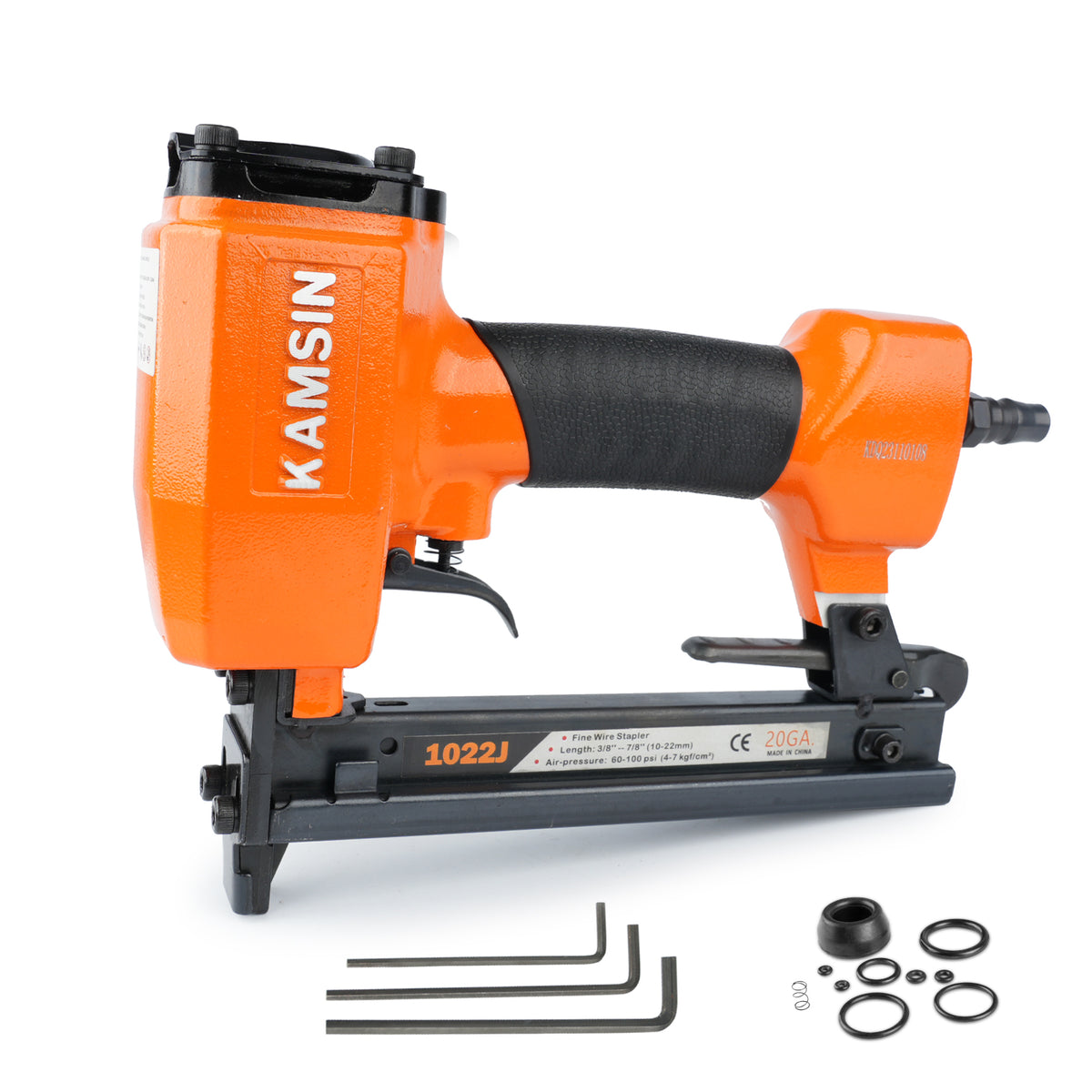 KAMSIN 1022J 20 Gauge Pneumatic Upholstery Stapler, 7/16-inch(11.2mm ...