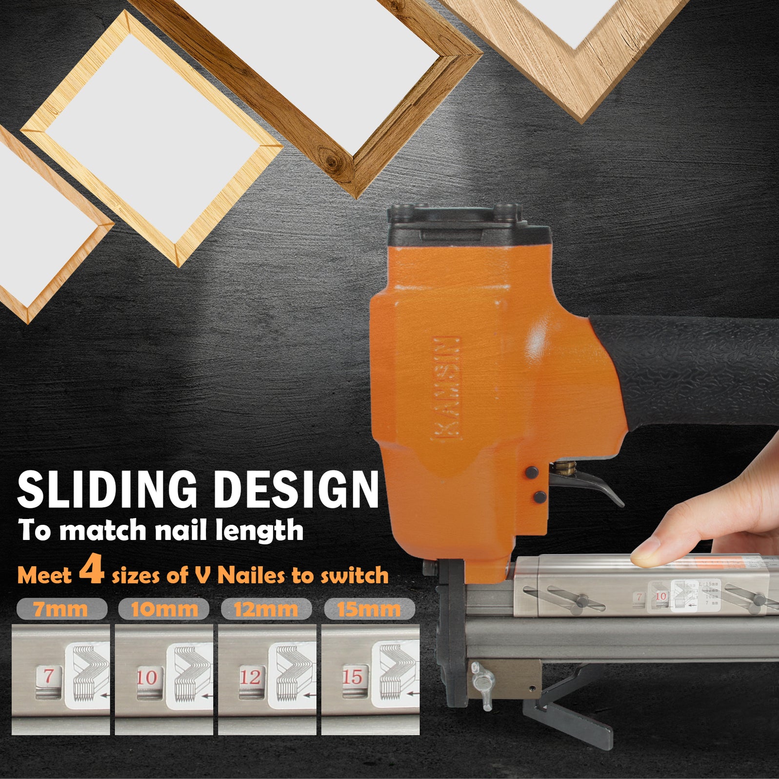 KAMSIN V1015 30 Gauge Pneumatic Picture Frame Nailer V Nailer– KAMSIN TOOLS