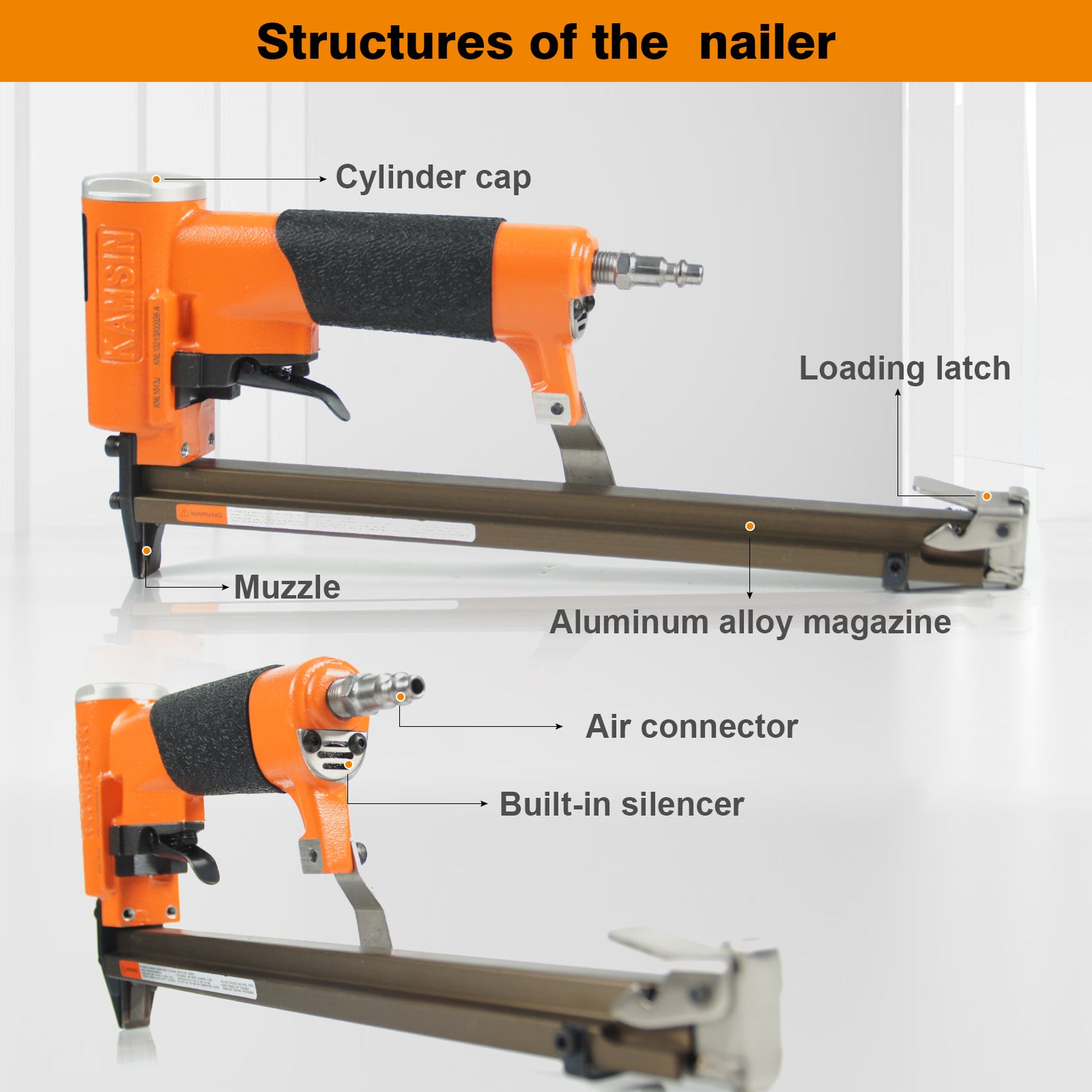 Pneumatic Staple Gun Kamsin Heavy Duty Staple Gun - 16 Gauge Pneumatic ...