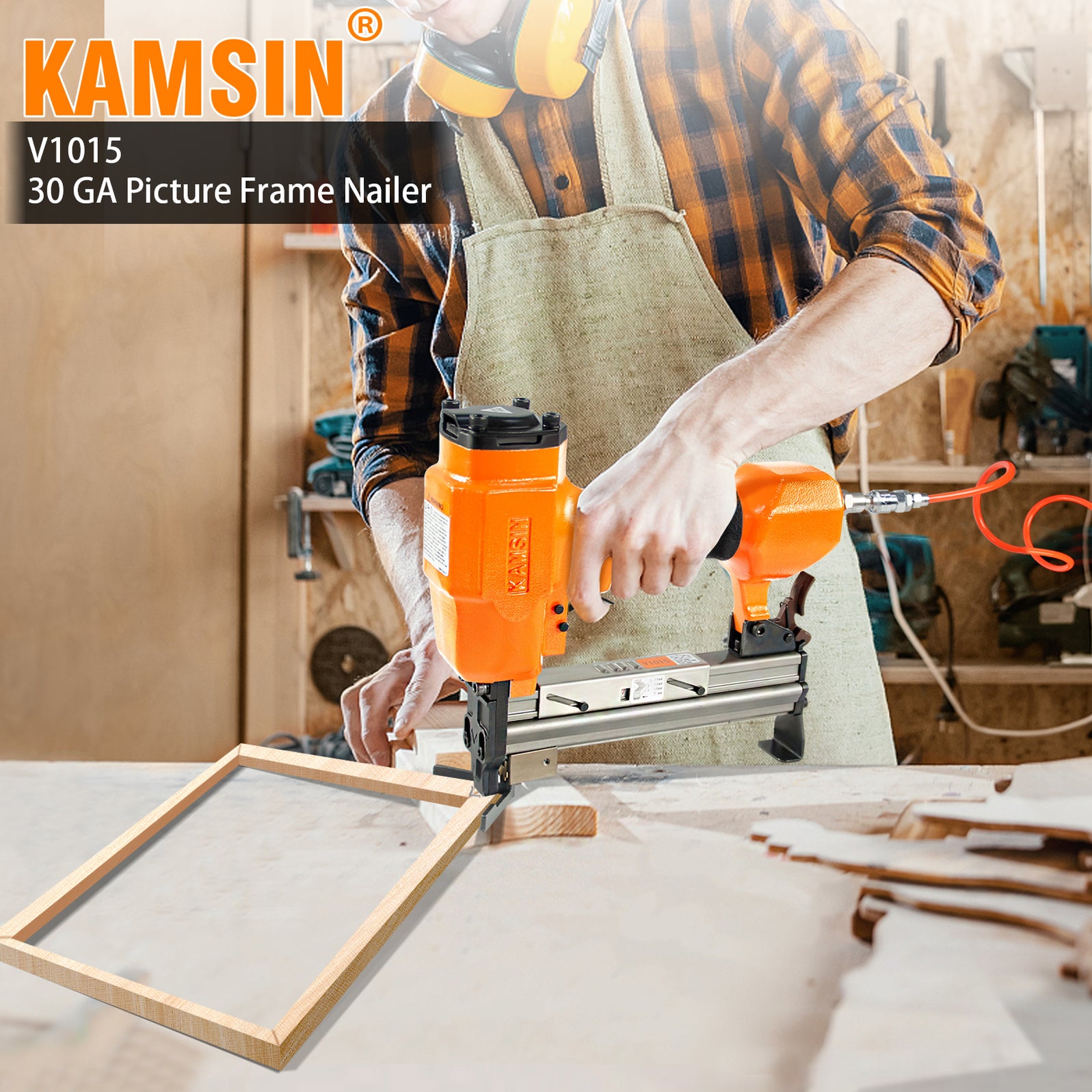 KAMSIN V1015 30 Gauge Pneumatic Picture Frame Nailer V Nailer– KAMSIN TOOLS
