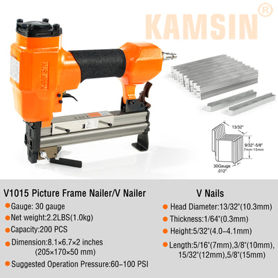 KAMSIN V1015 30 Gauge Pneumatic Picture Frame Nailer V Nailer– KAMSIN TOOLS