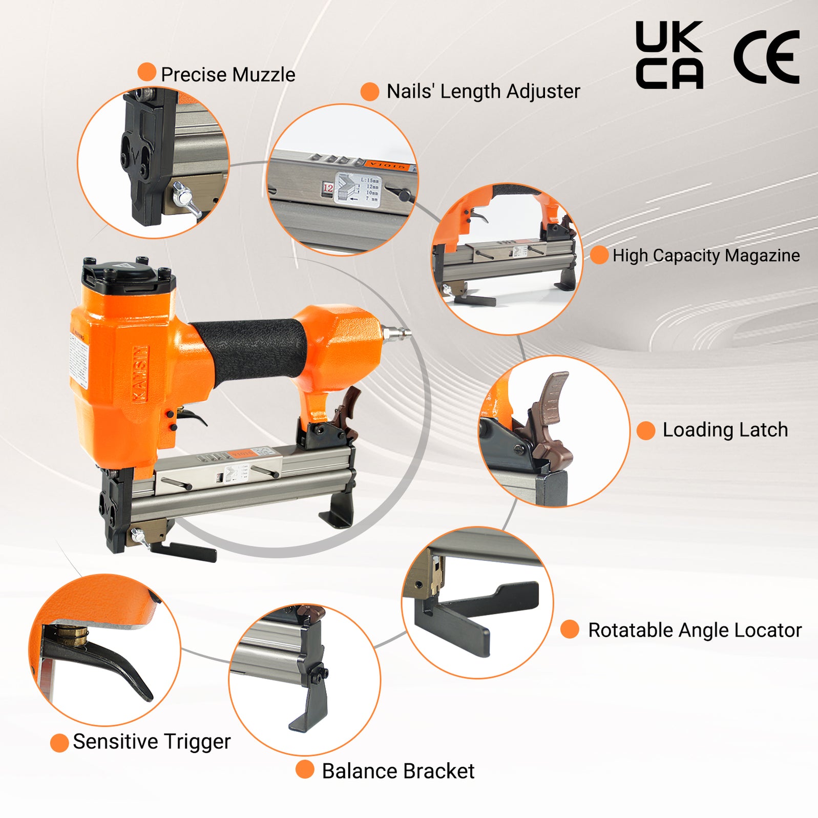 KAMSIN V1015 30 Gauge Pneumatic Picture Frame Nailer V Nailer– KAMSIN TOOLS